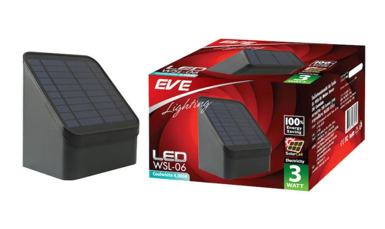 โคมติดผนัง Solar Cell EVE Lighting WSL-06 motion sensor 3W